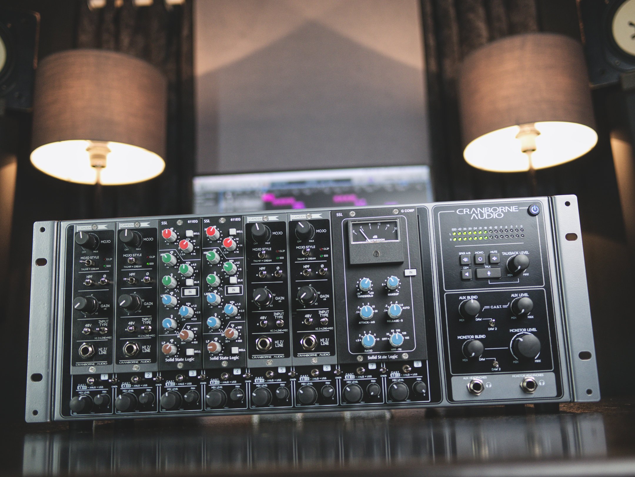 500R8 - USB Audio Interface, Summing Mixer, and 500 Series Rack