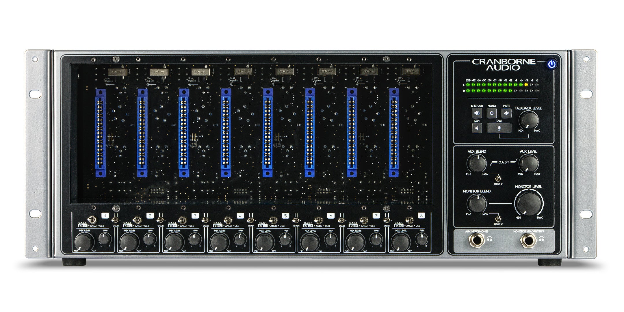 500R8 - USB Audio Interface, Summing Mixer, and 500 Series Rack